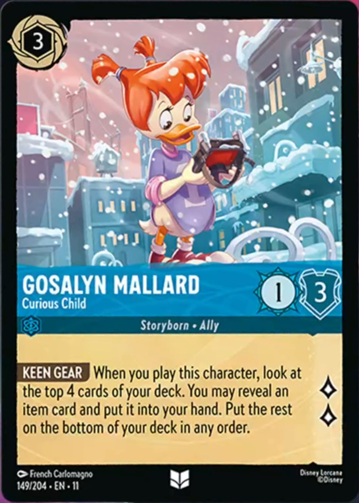 Gosalyn Mallard - Curious Child - Mushu Report (Lorcana Wiki)