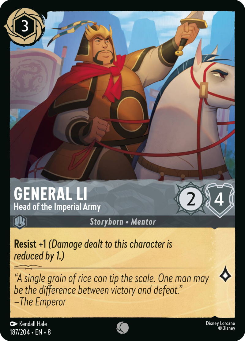 General Li - Head of the Imperial Army - Mushu Report (Lorcana Wiki)