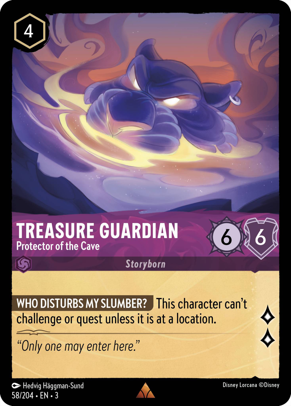 Treasure Guardian - Protector of the Cave - Mushu Report (Lorcana Wiki)