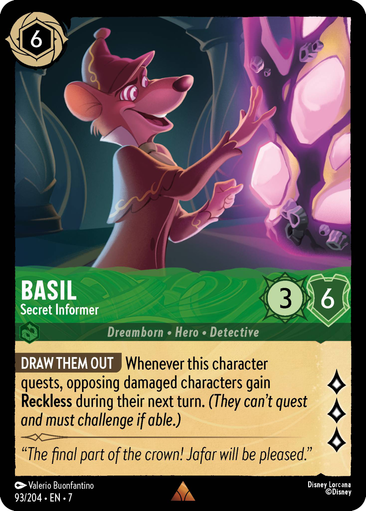 Basil - Secret Informer - Mushu Report (Lorcana Wiki)