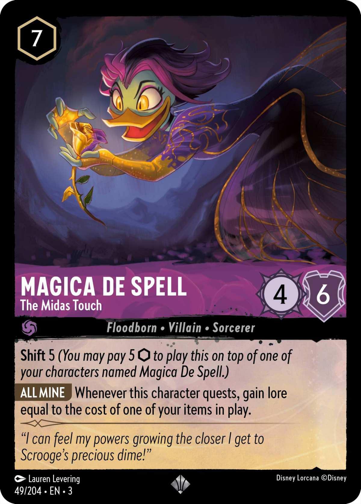 Magica De Spell - The Midas Touch - Mushu Report (Lorcana Wiki)