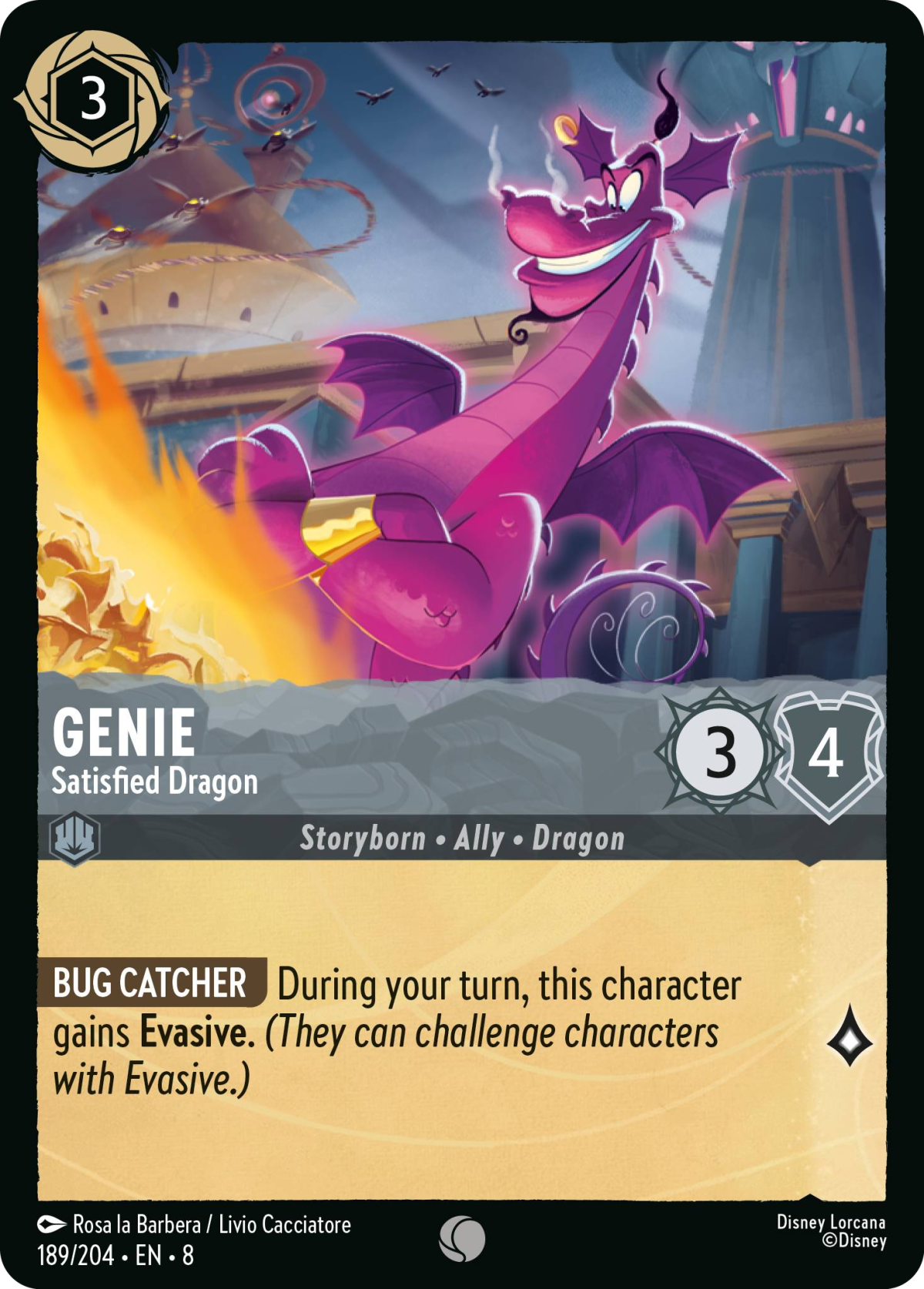 Genie - Satisfied Dragon - Mushu Report (Lorcana Wiki)
