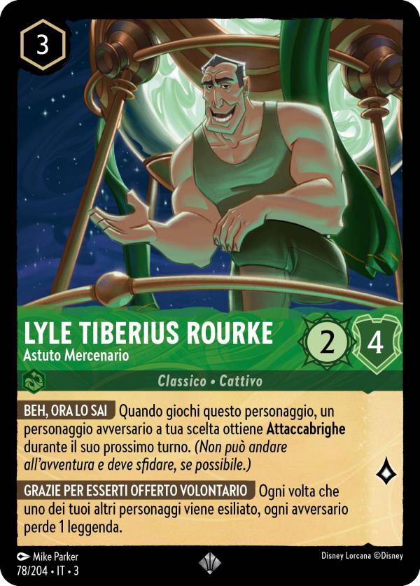 Lyle Tiberius Rourke - Cunning Mercenary - Mushu Report (Lorcana Wiki)