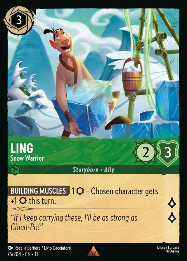 Ling - Snow Warrior - Mushu Report (Lorcana Wiki)