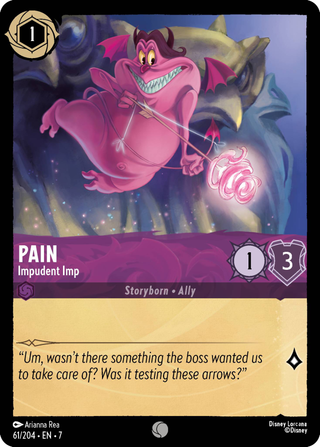 Pain - Impudent Imp - Mushu Report (Lorcana Wiki)
