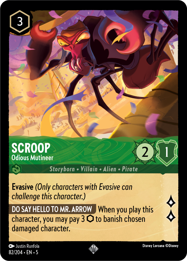 Scroop - Odious Mutineer - Mushu Report (Lorcana Wiki)