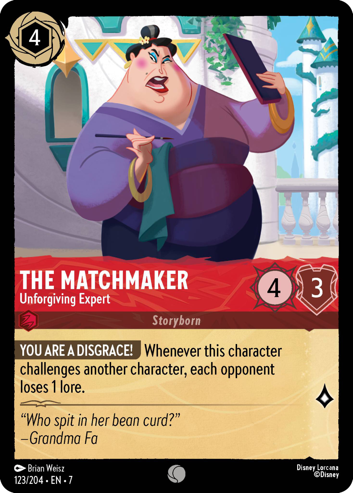 The Matchmaker (character) - Mushu Report (Lorcana Wiki)