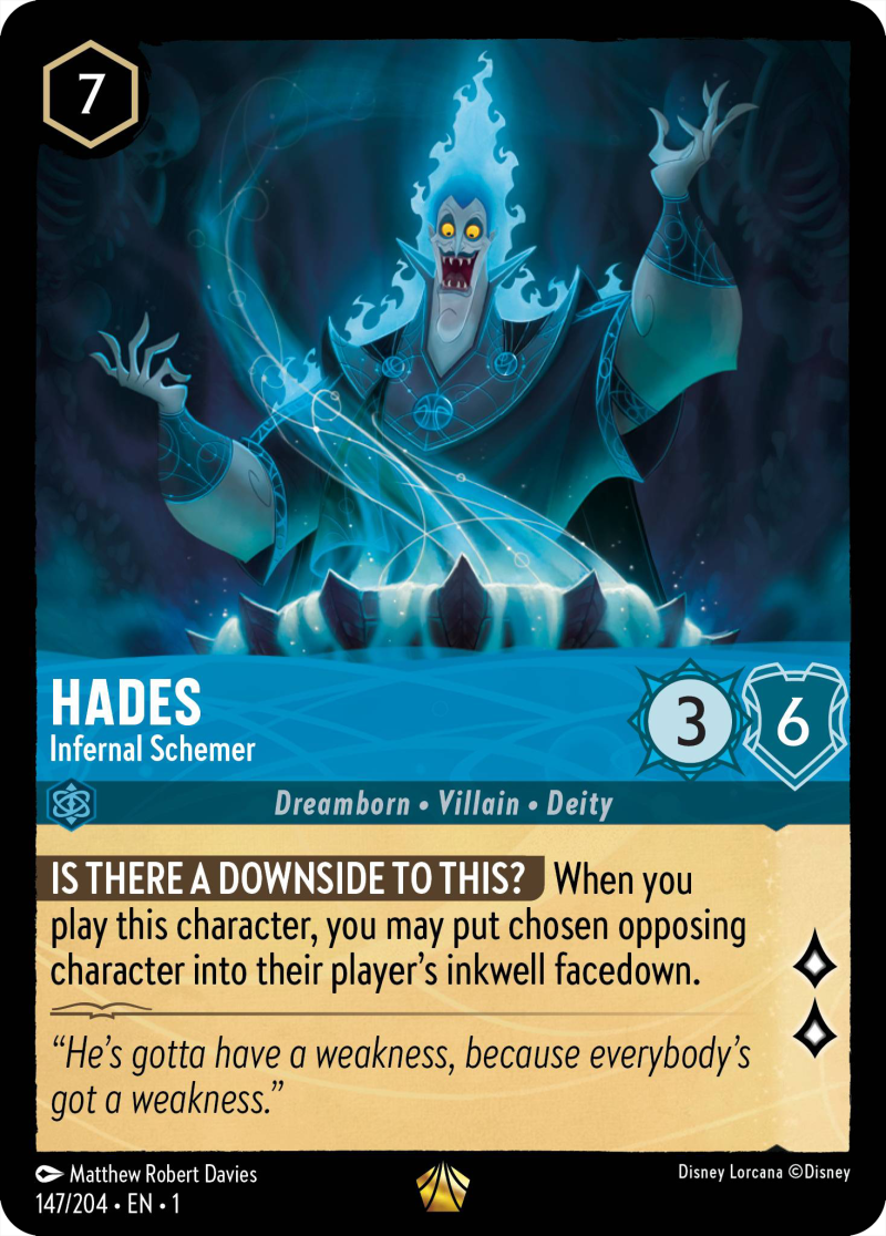 Hades - Infernal Schemer - Mushu Report (Lorcana Wiki)