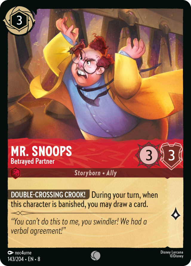 Mr. Snoops - Betrayed Partner - Mushu Report (Lorcana Wiki)