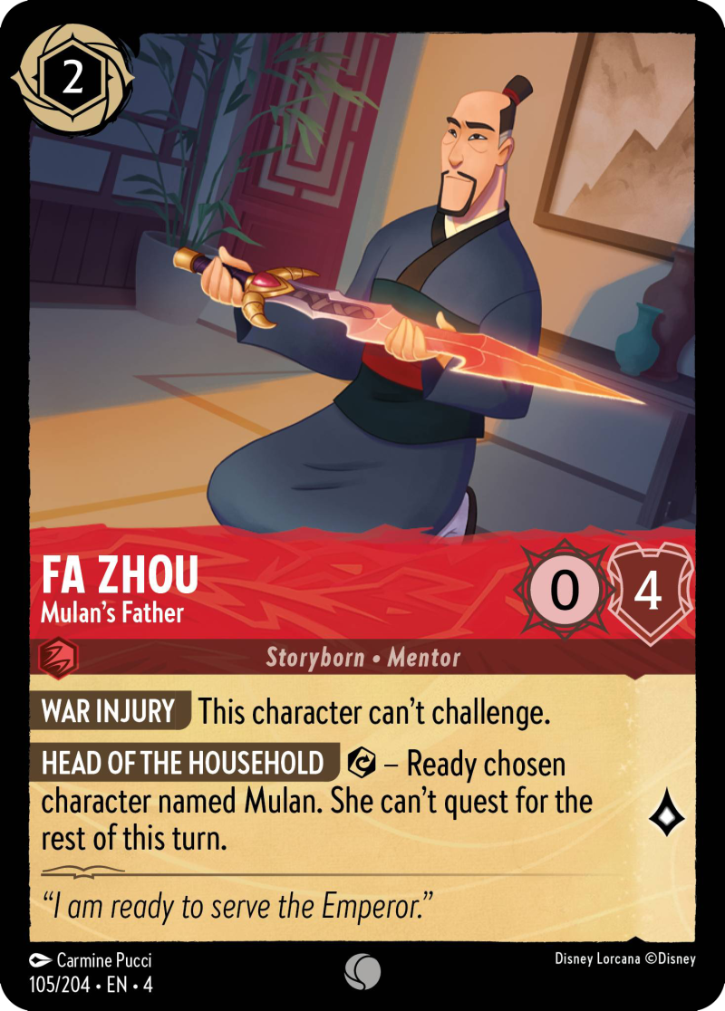 Fa Zhou (character) - Mushu Report (Lorcana Wiki)