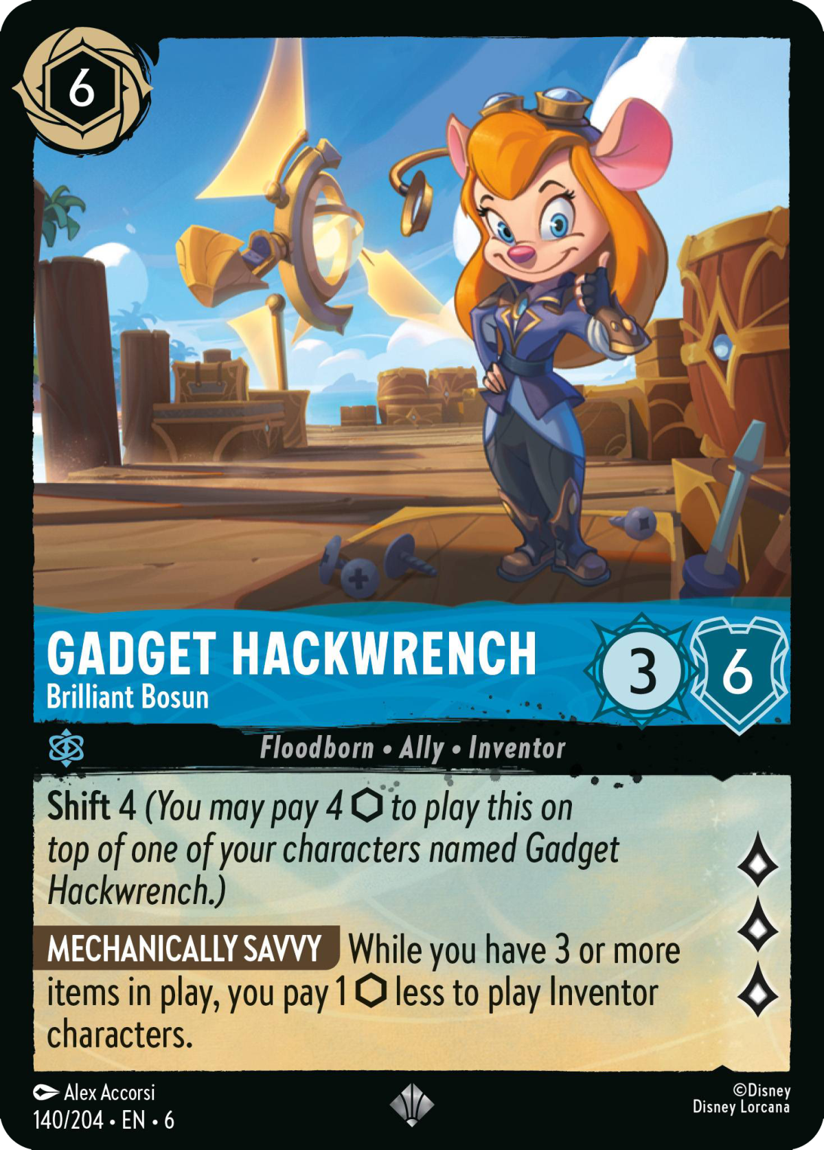Gadget Hackwrench - Brilliant Bosun - Mushu Report (Lorcana Wiki)