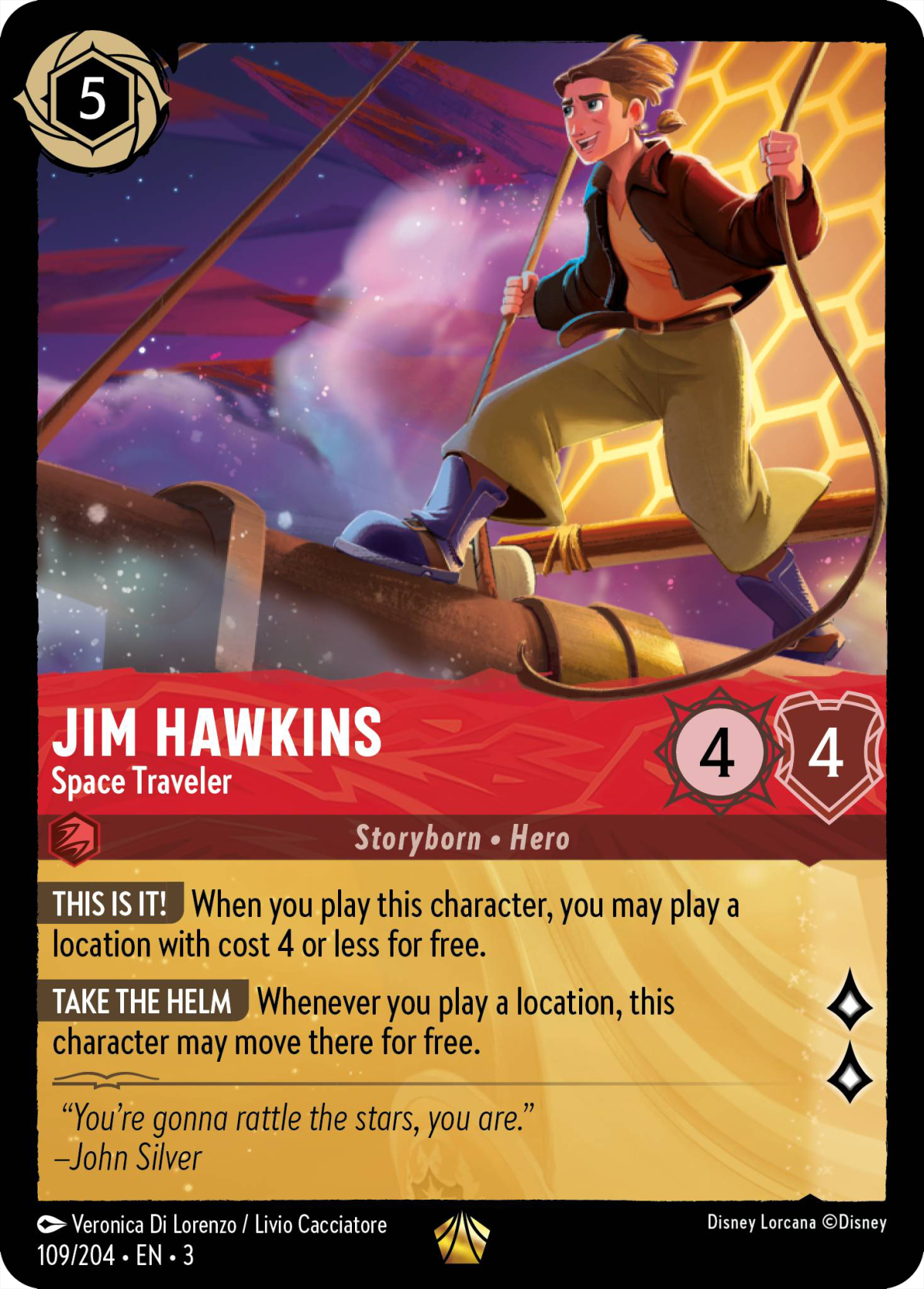 Jim Hawkins - Space Traveler - Mushu Report (Lorcana Wiki)