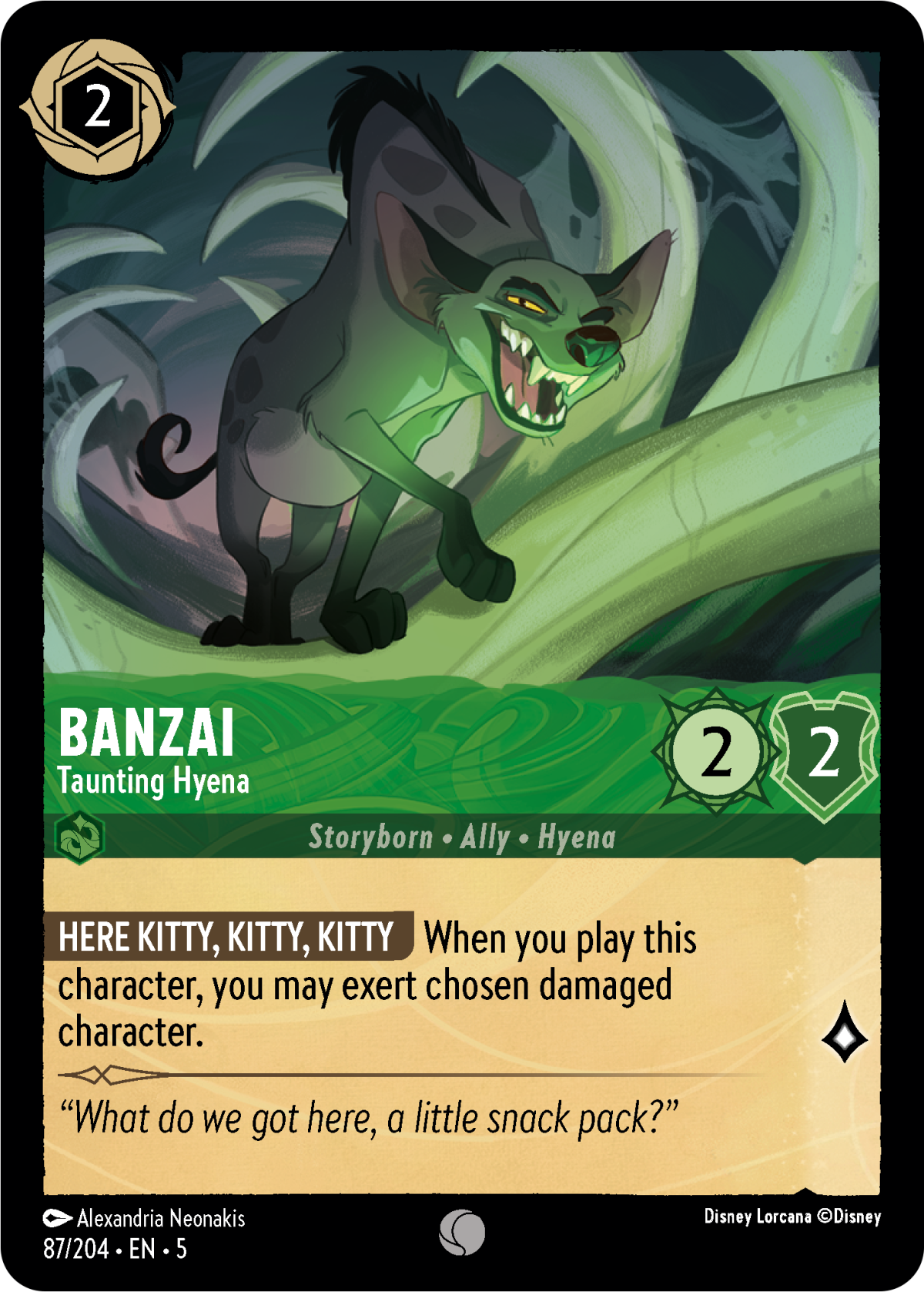 Banzai - Taunting Hyena - Mushu Report (Lorcana Wiki)
