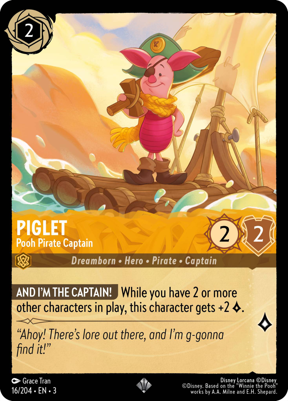 Piglet Pooh Pirate Captain Mushu Report Lorcana Wiki
