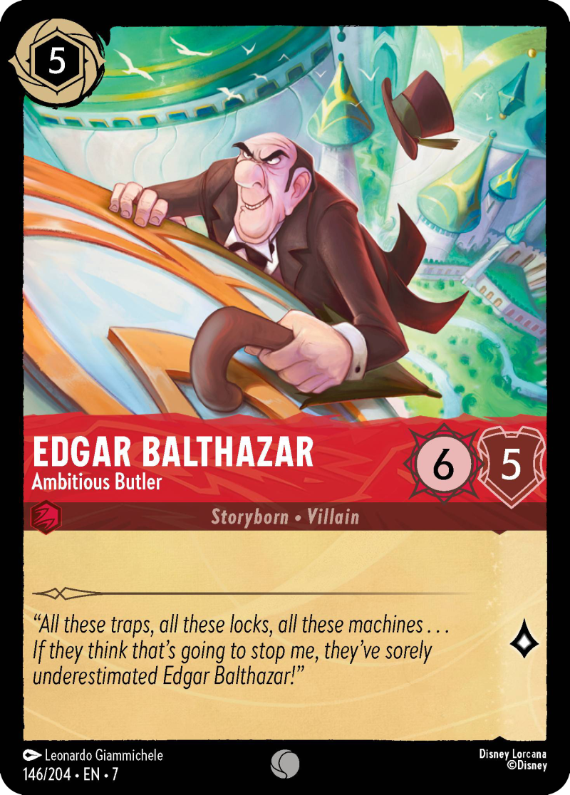 Edgar Balthazar - Ambitious Butler - Mushu Report (Lorcana Wiki)