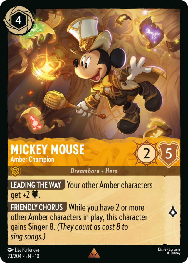 Mickey Mouse - Amber Champion - Mushu Report (Lorcana Wiki)