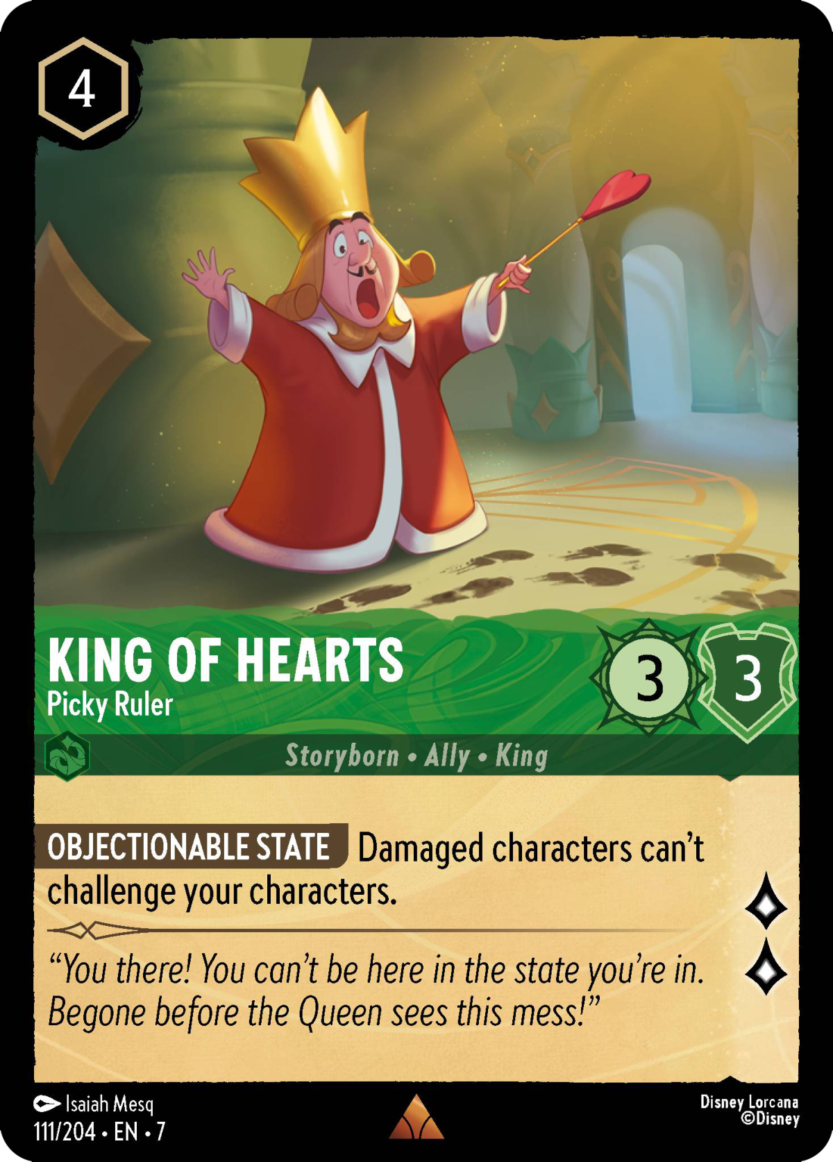 King of Hearts - Picky Ruler - Mushu Report (Lorcana Wiki)