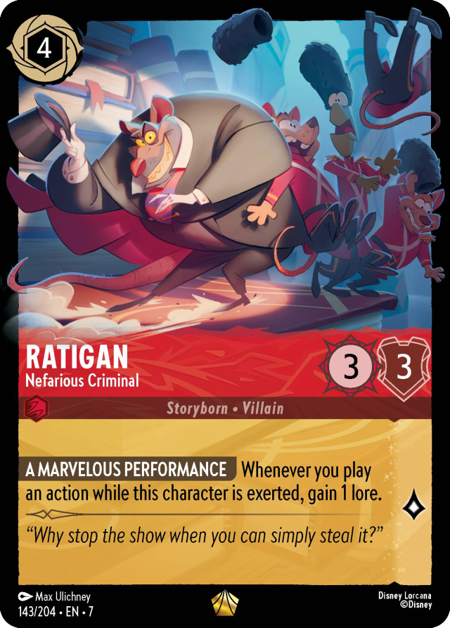 Ratigan - Nefarious Criminal - Mushu Report (Lorcana Wiki)