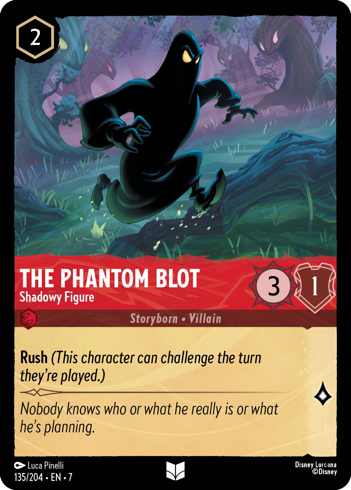 The Phantom Blot - Shadowy Figure - Mushu Report (Lorcana Wiki)
