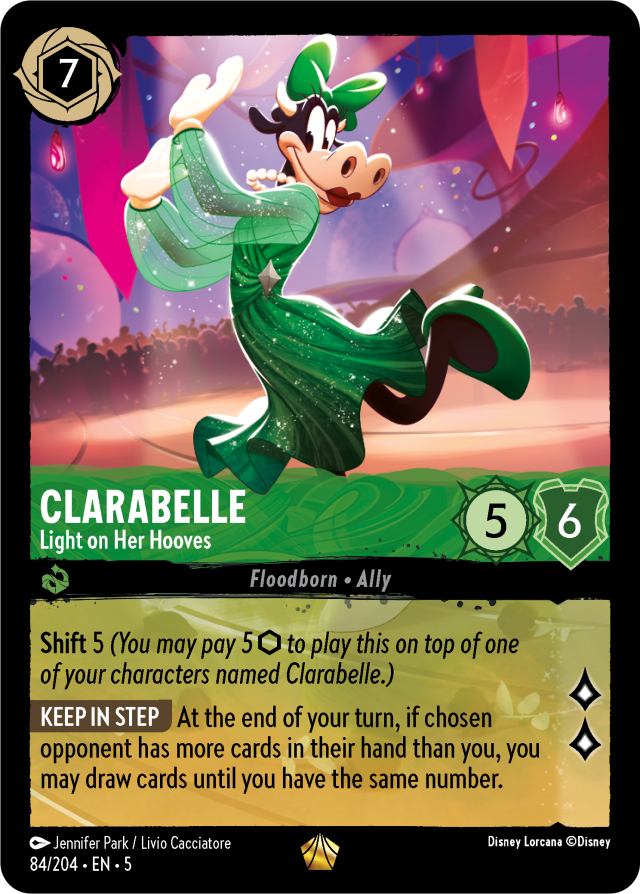 Clarabelle - Light on Her Hooves - Mushu Report (Lorcana Wiki)