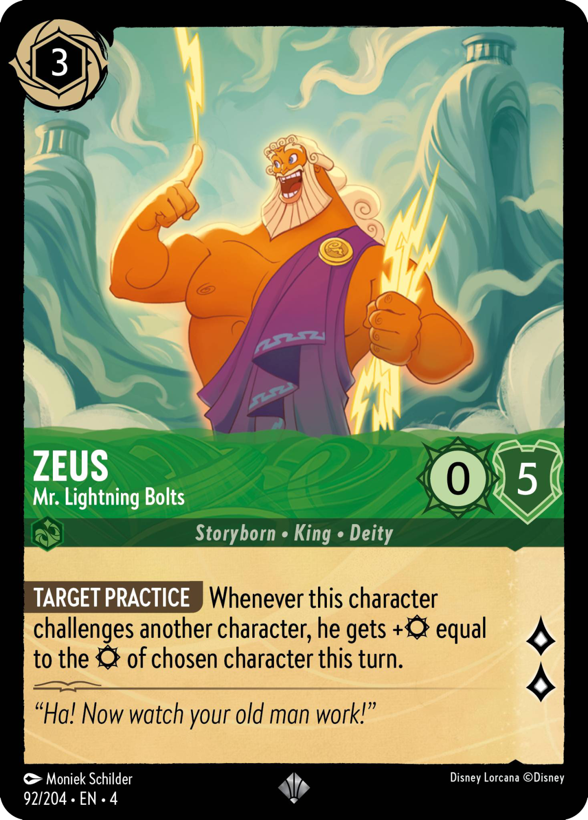 Zeus - Mr. Lightning Bolts - Mushu Report (Lorcana Wiki)