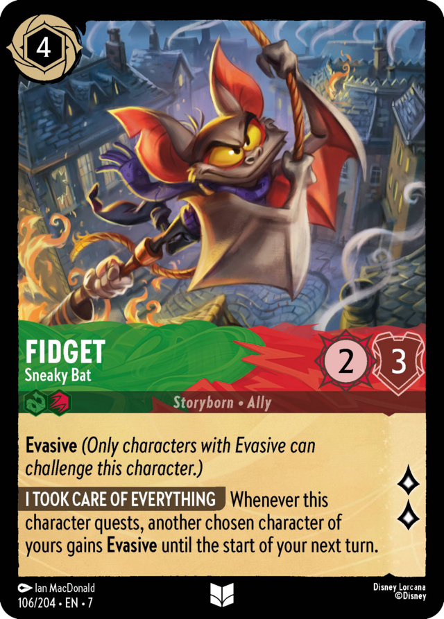 Fidget - Sneaky Bat - Mushu Report (Lorcana Wiki)