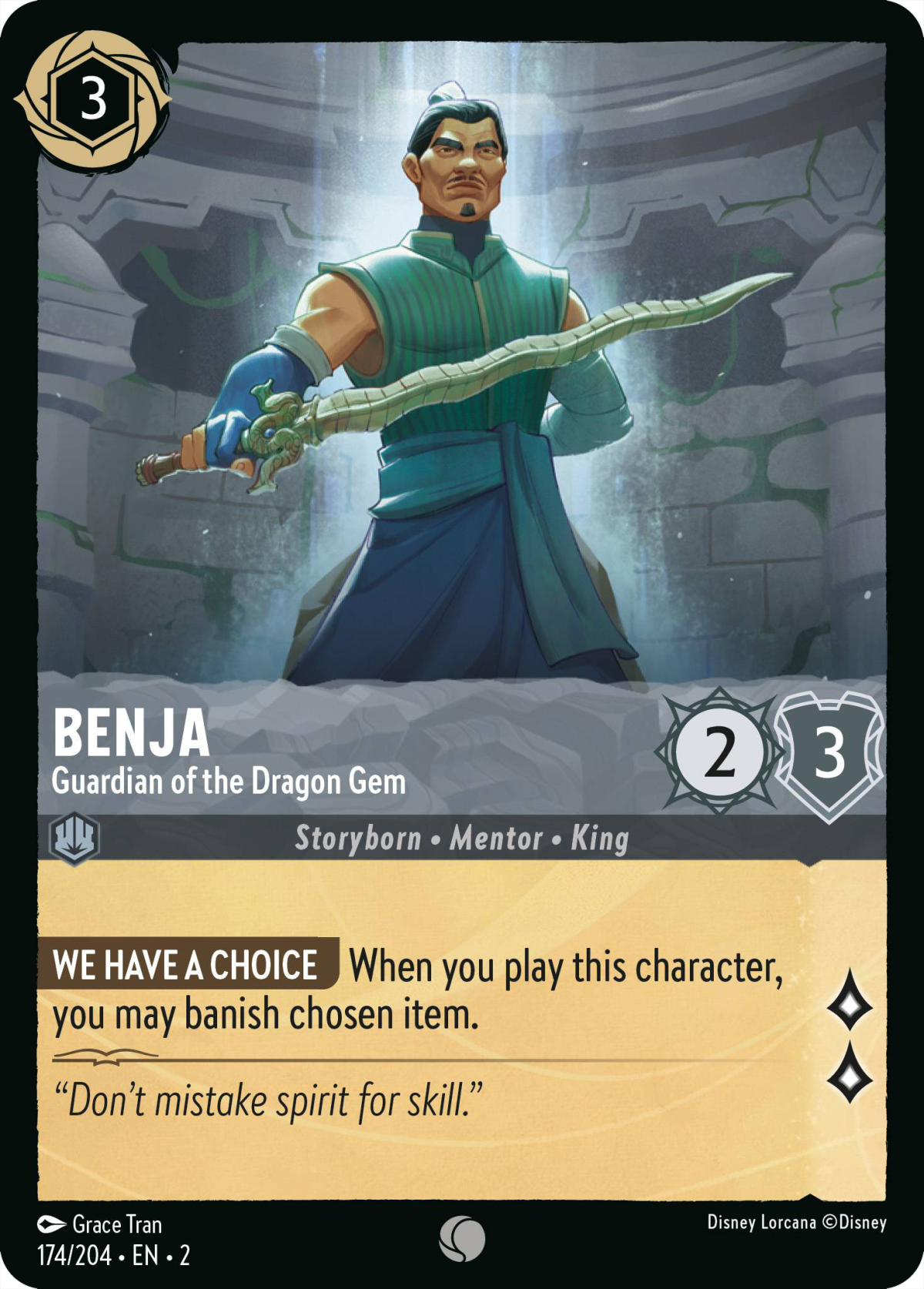 Benja - Guardian of the Dragon Gem - Mushu Report (Lorcana Wiki)