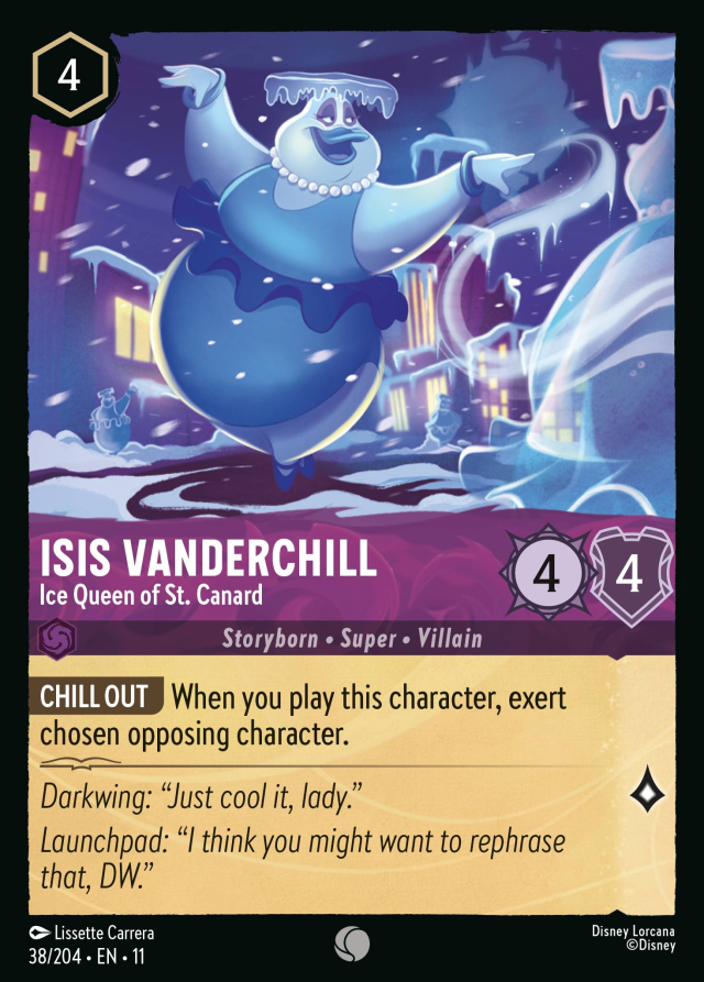 Isis Vanderchill - Ice Queen of St. Canard - Mushu Report (Lorcana Wiki)