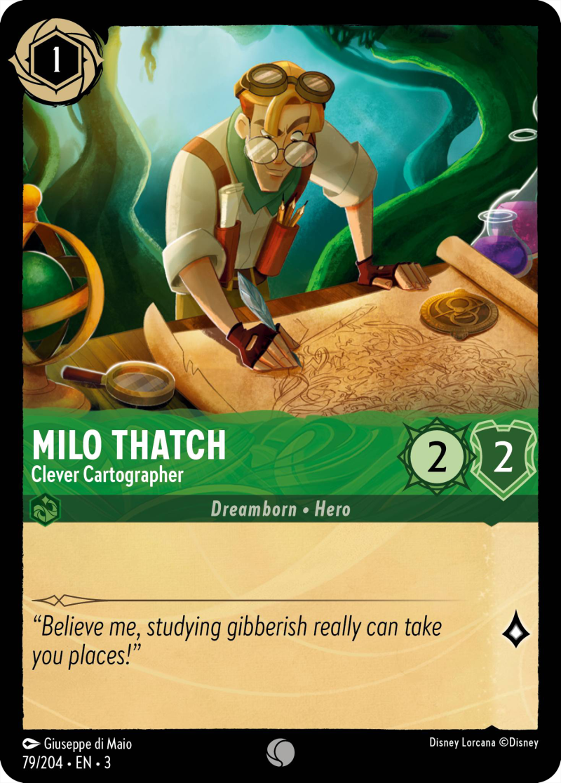 Milo Thatch - Clever Cartographer - Mushu Report (Lorcana Wiki)