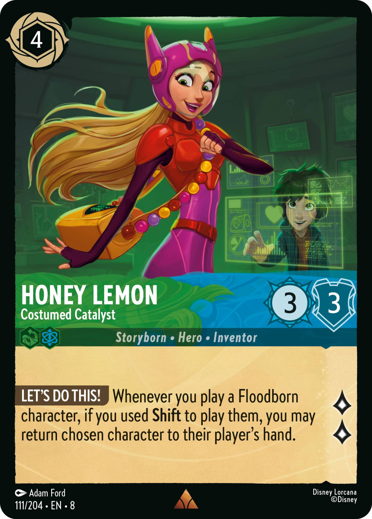 Honey Lemon - Costumed Catalyst - Mushu Report (Lorcana Wiki)