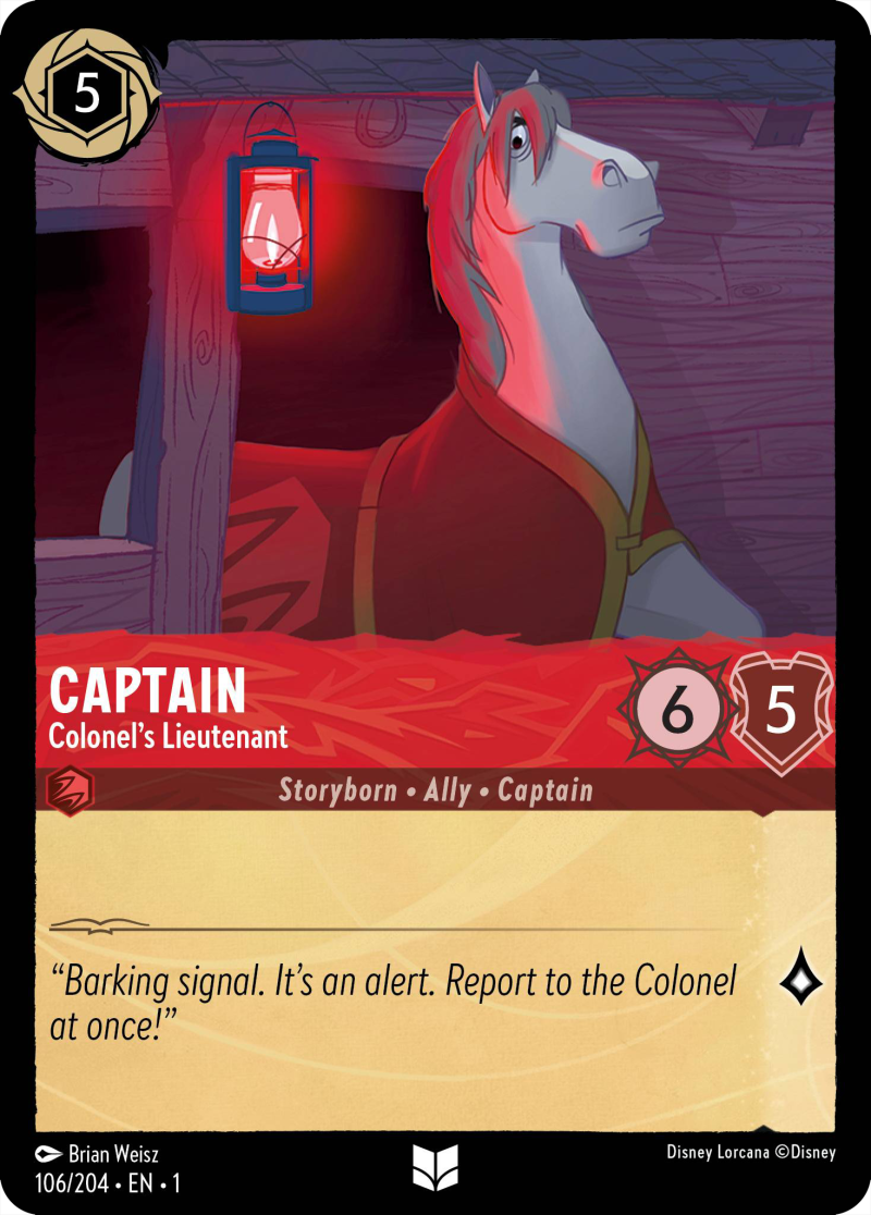 Captain (character) - Mushu Report (Lorcana Wiki)