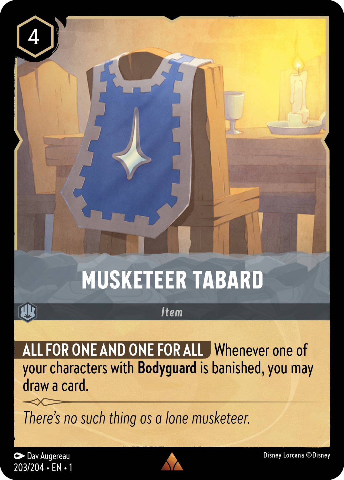 Rulings:Musketeer Tabard - Mushu Report (Lorcana Wiki)