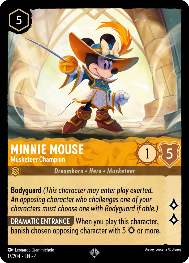 Minnie Mouse - Musketeer Champion - Mushu Report (Lorcana Wiki)