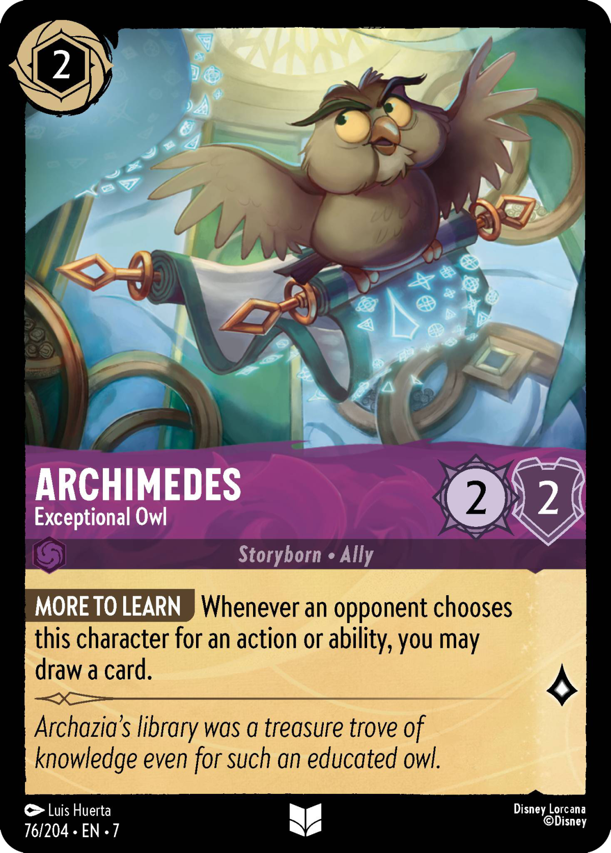 Archimedes - Exceptional Owl - Mushu Report (Lorcana Wiki)