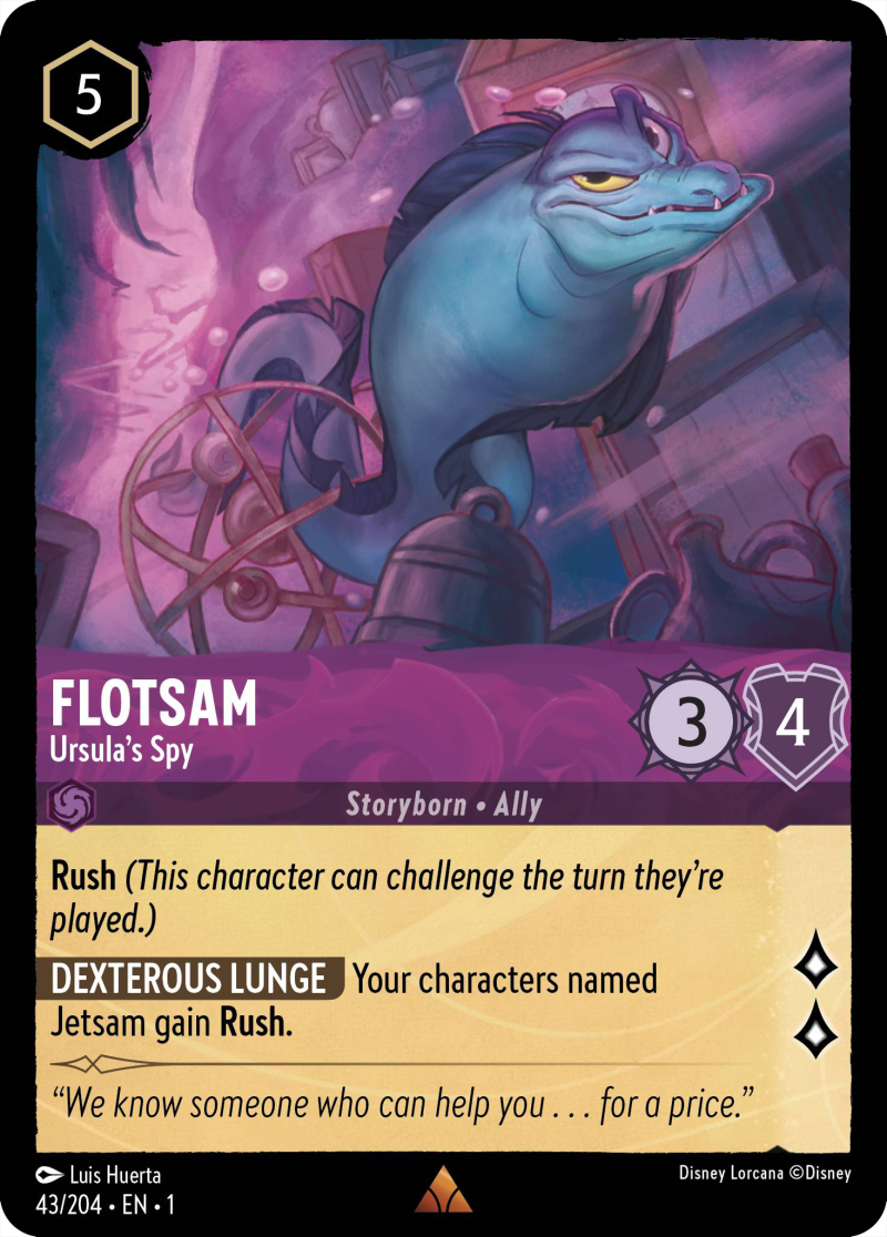 Flotsam (character) - Mushu Report (Lorcana Wiki)