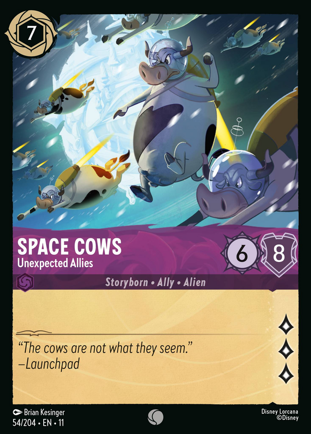 Space Cows (character) - Mushu Report (Lorcana Wiki)
