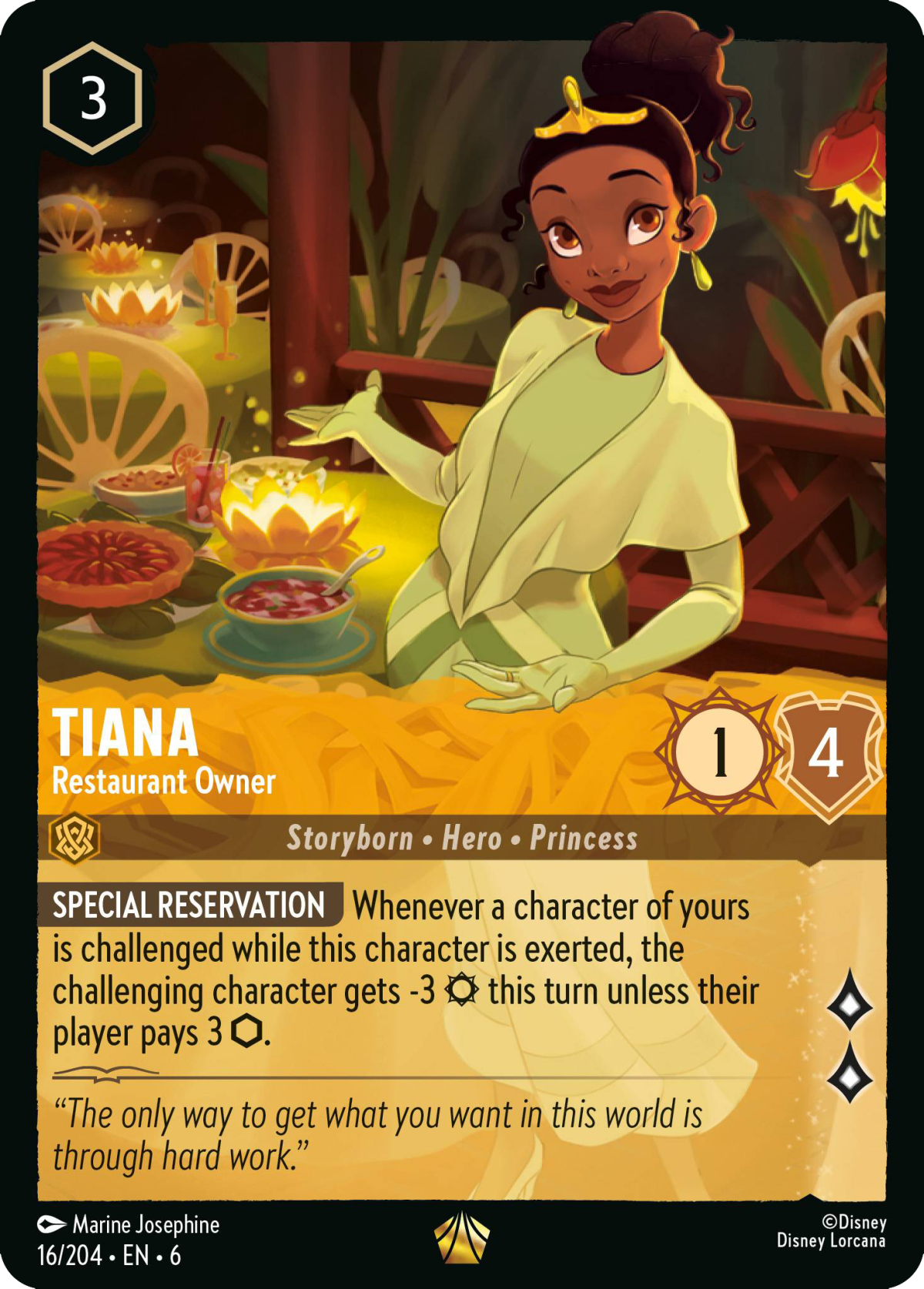 Tiana - Restaurant Owner - Mushu Report (Lorcana Wiki)