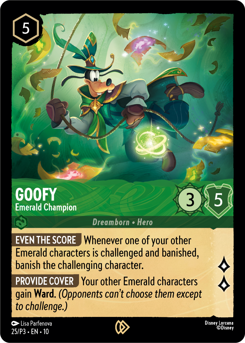 Goofy - Emerald Champion - Mushu Report (Lorcana Wiki)