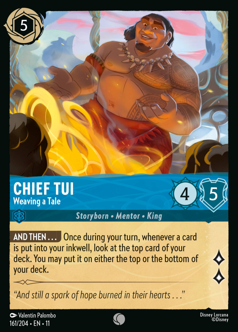 Chief Tui - Weaving a Tale - Mushu Report (Lorcana Wiki)