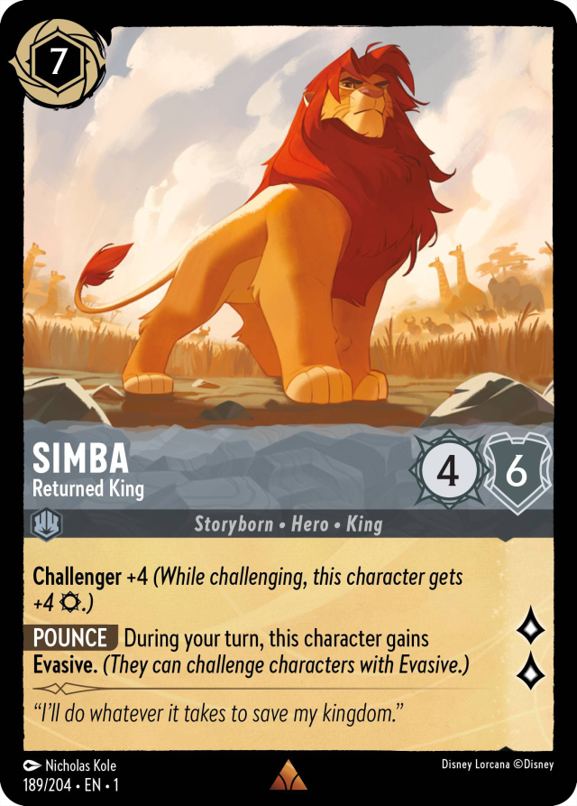 Simba (character) - Mushu Report (Lorcana Wiki)