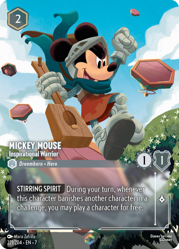 Mickey Mouse - Inspirational Warrior - Mushu Report (Lorcana Wiki)