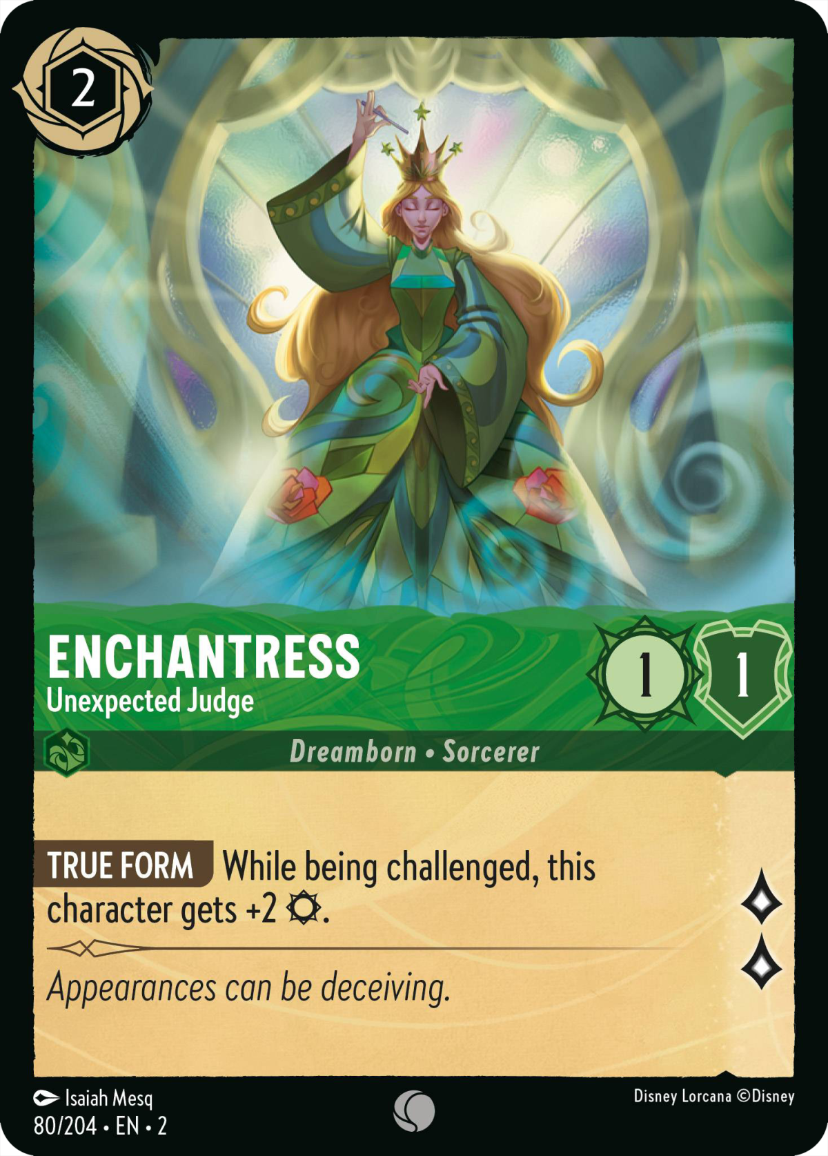 Enchantress - Unexpected Judge - Mushu Report (Lorcana Wiki)