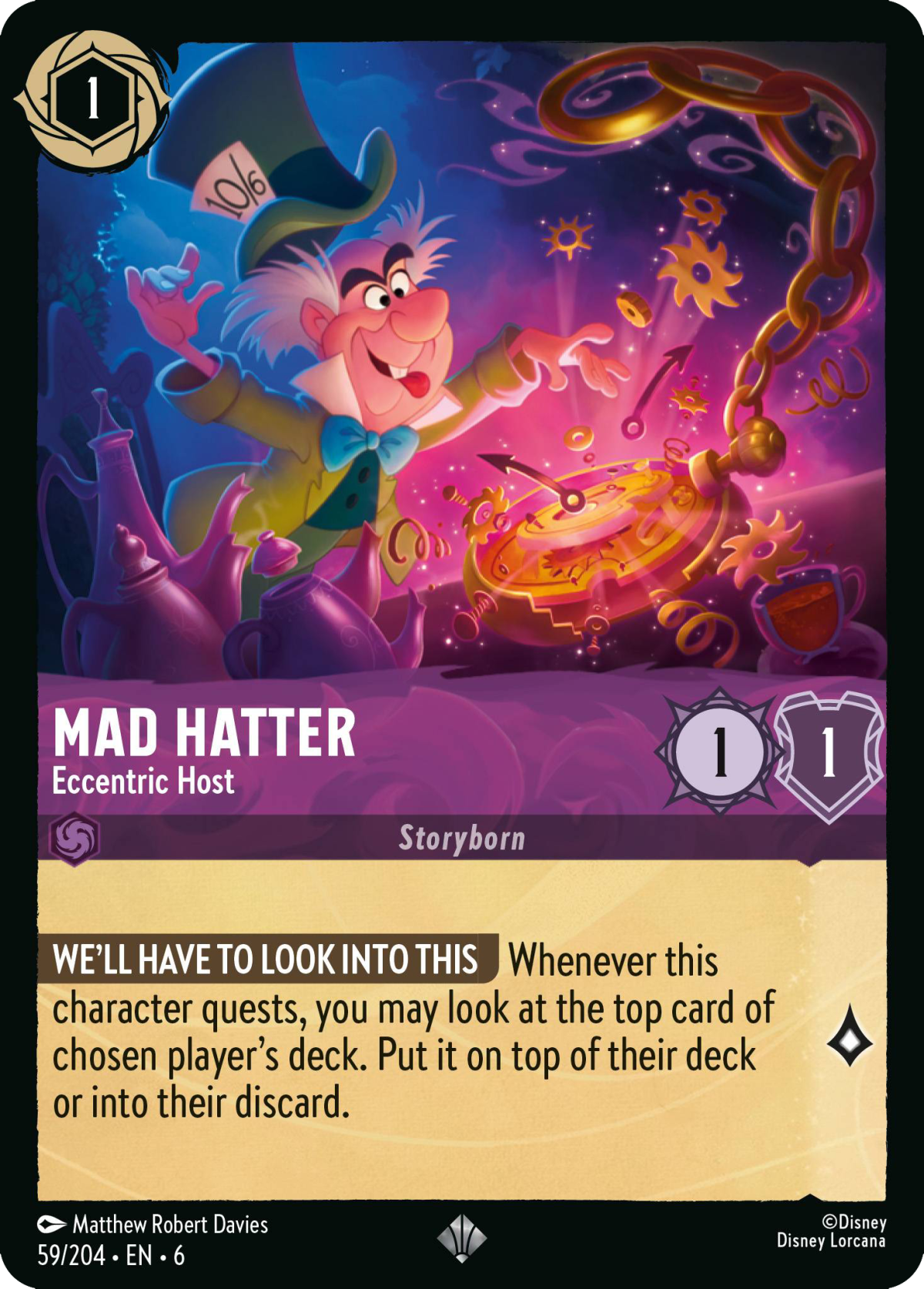 Mad Hatter - Eccentric Host - Mushu Report (Lorcana Wiki)