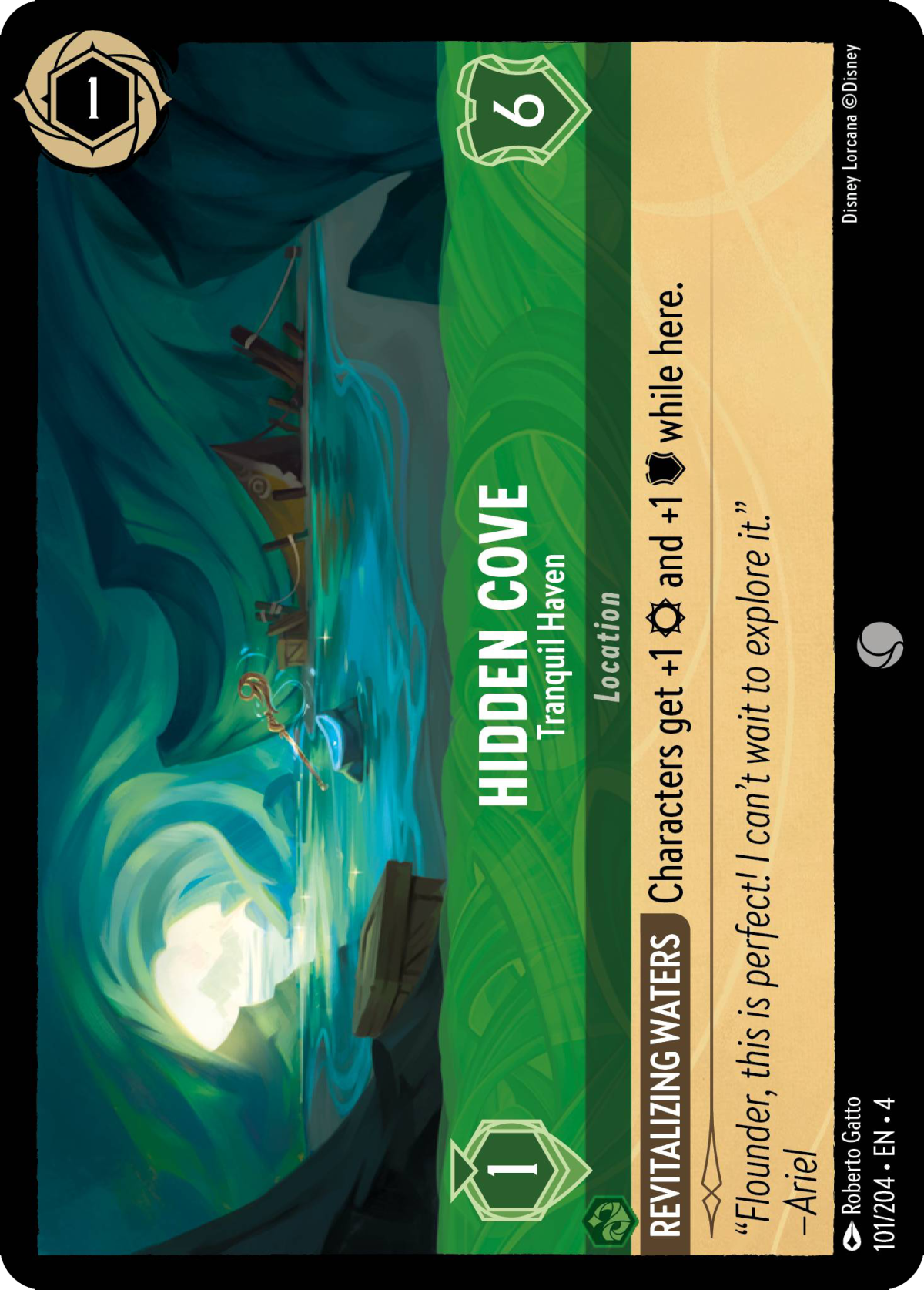 Hidden Cove - Tranquil Haven - Mushu Report (Lorcana Wiki)