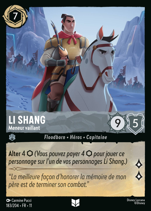 Li Shang - Valiant Leader - Mushu Report (Lorcana Wiki)