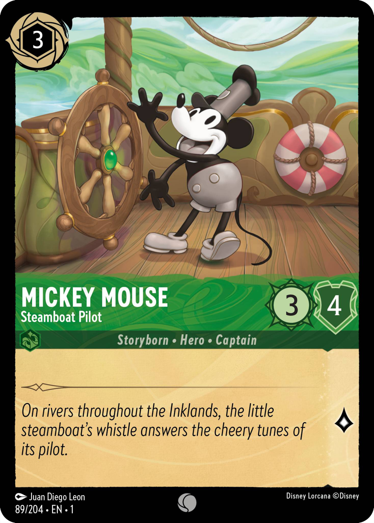 Mickey Mouse - Steamboat Pilot - Mushu Report (Lorcana Wiki)