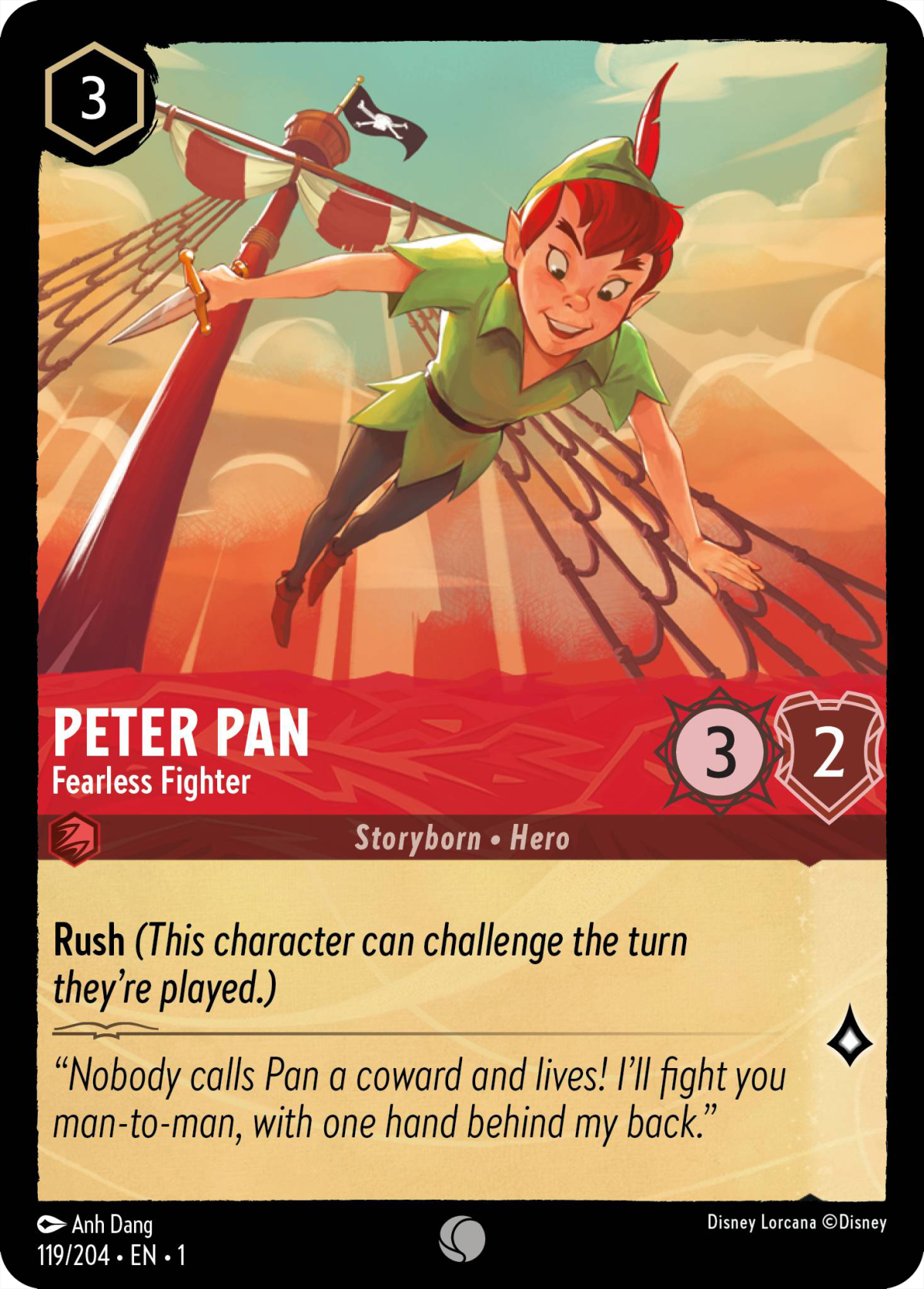 Peter Pan - Fearless Fighter - Mushu Report (Lorcana Wiki)