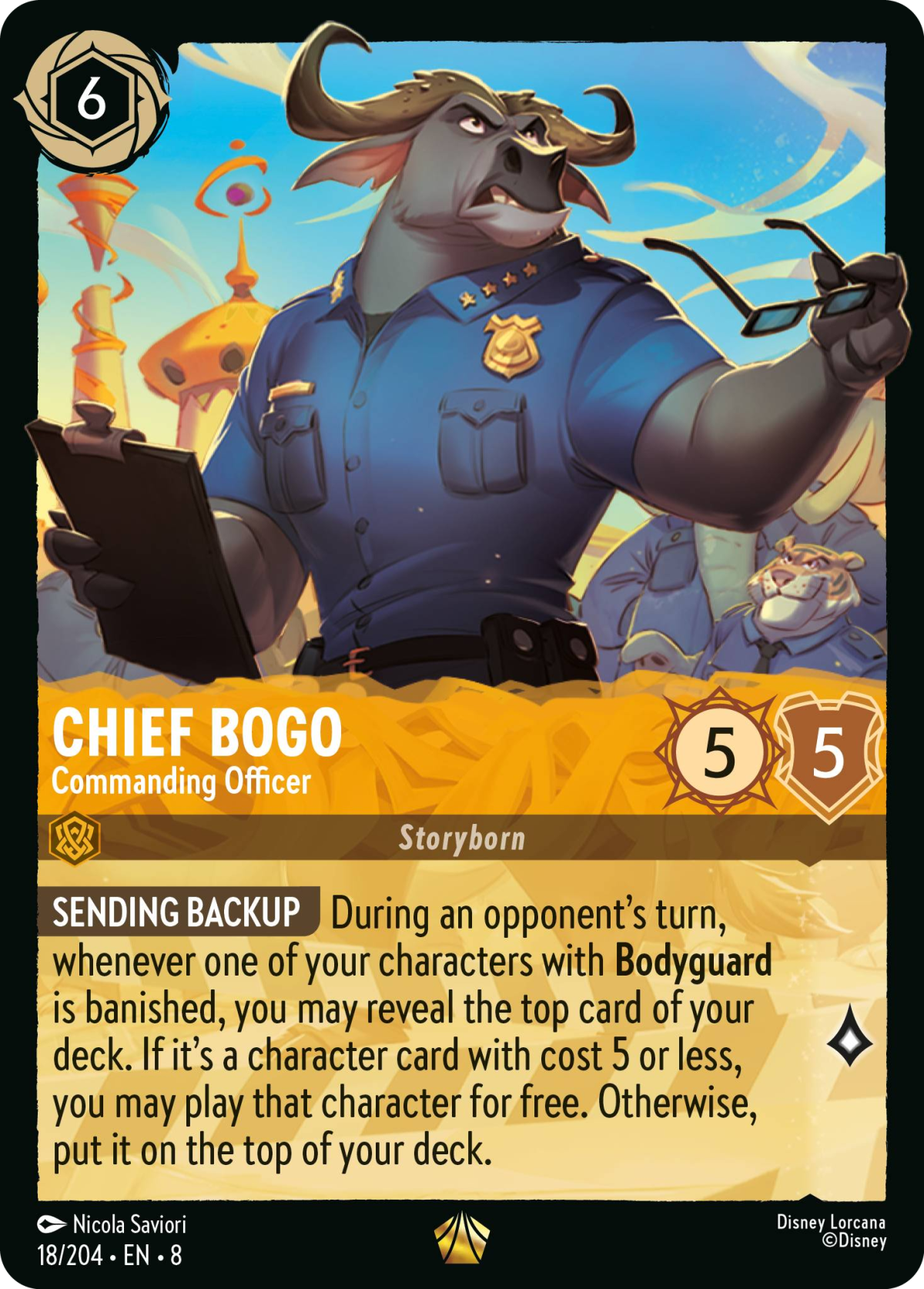 Chief Bogo (character) - Mushu Report (Lorcana Wiki)