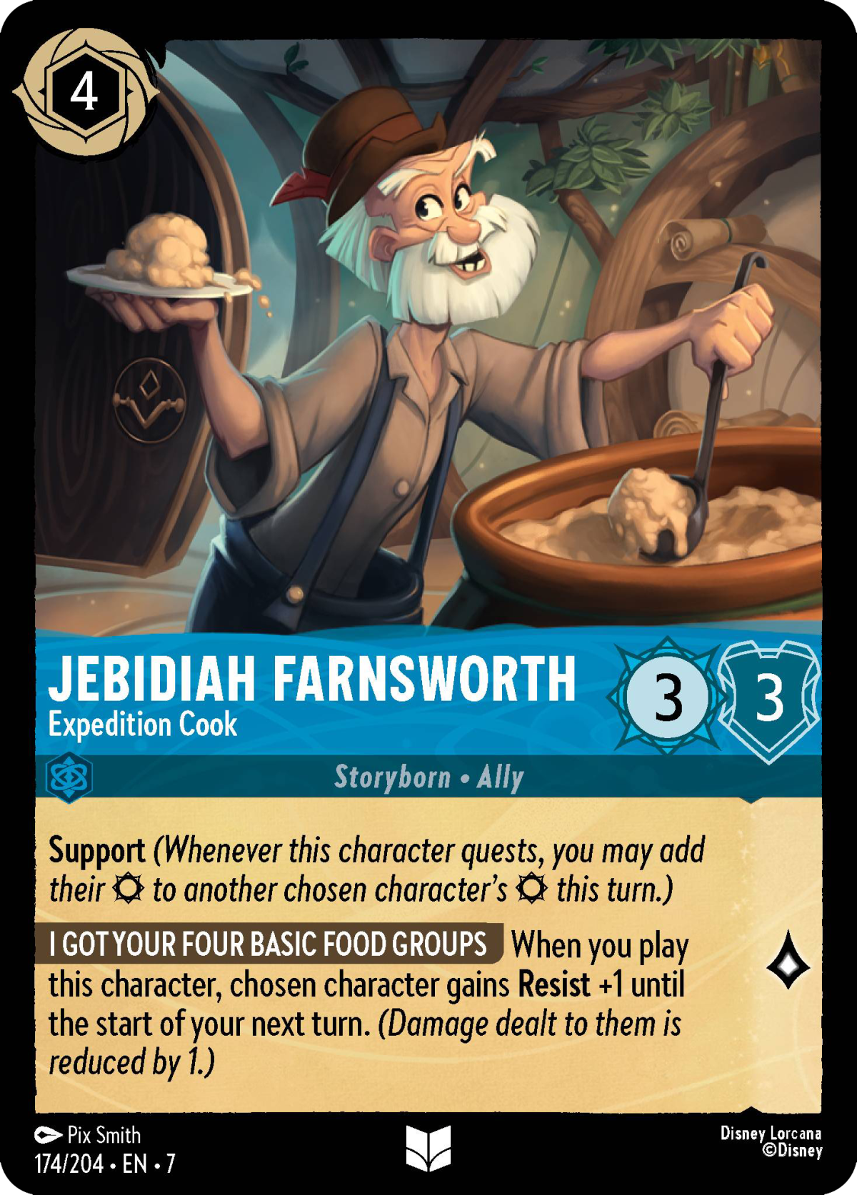 Jebidiah Farnsworth - Expedition Cook - Mushu Report (Lorcana Wiki)