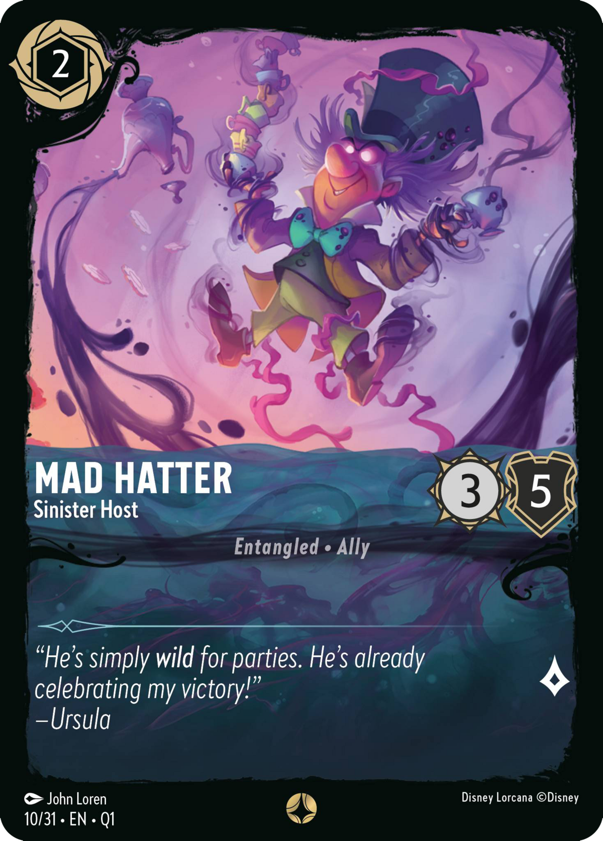 Mad Hatter - Sinister Host - Mushu Report (Lorcana Wiki)
